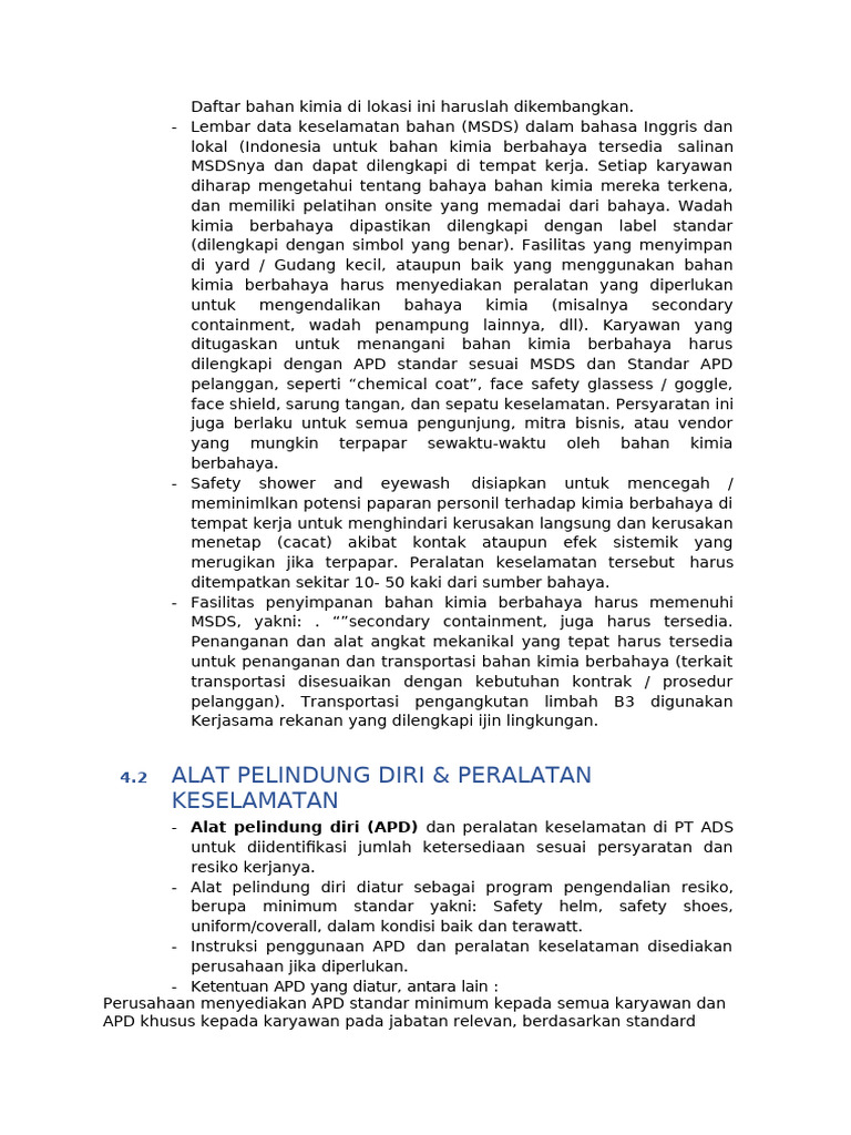 Daftar Bahan Kimia | PDF