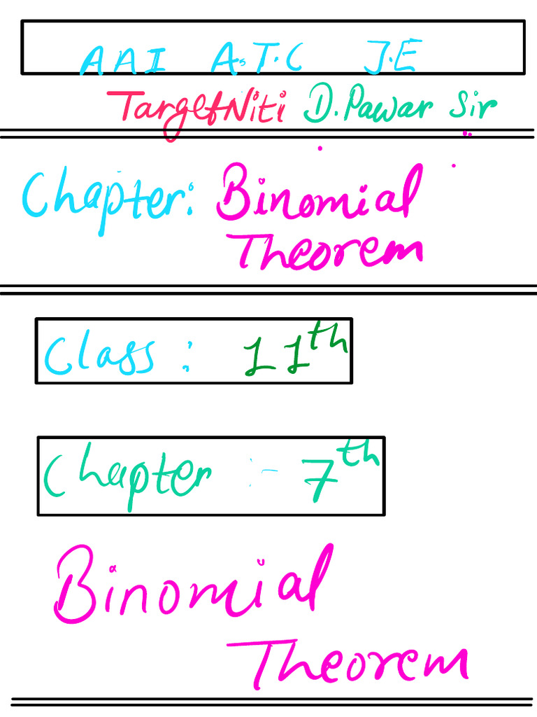 Binomial Theorem | PDF
