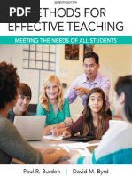 Methods For Effective Teaching | PDF