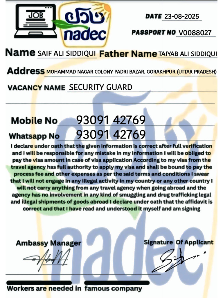 Nadec Security Guard | PDF