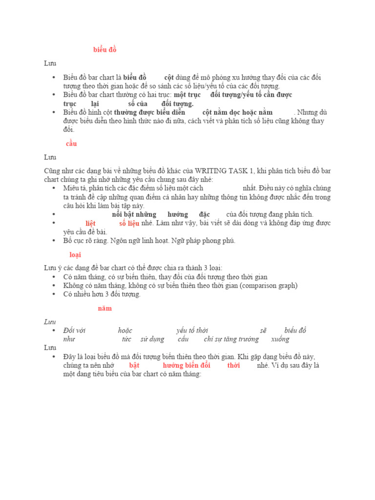 Cách Viết Writing Task 1 Dạng Bar Chart | PDF