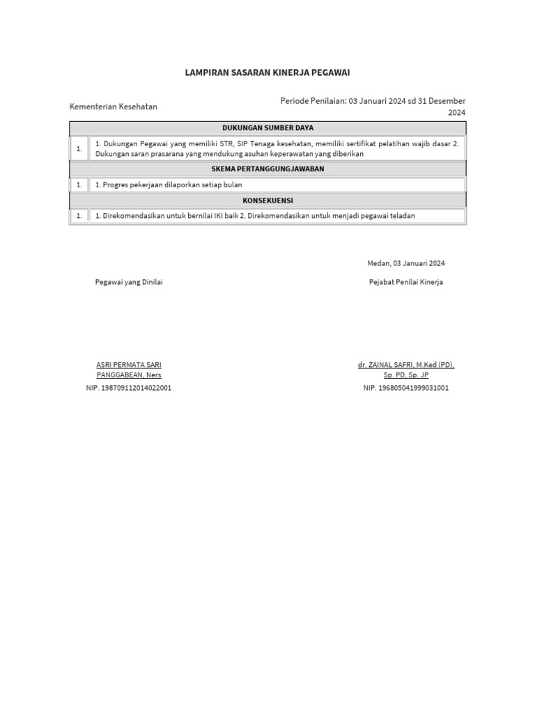 Lampiran SKP 2024 | PDF