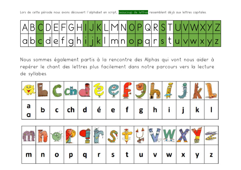 Récap Alphabet Script Et Alphas | PDF