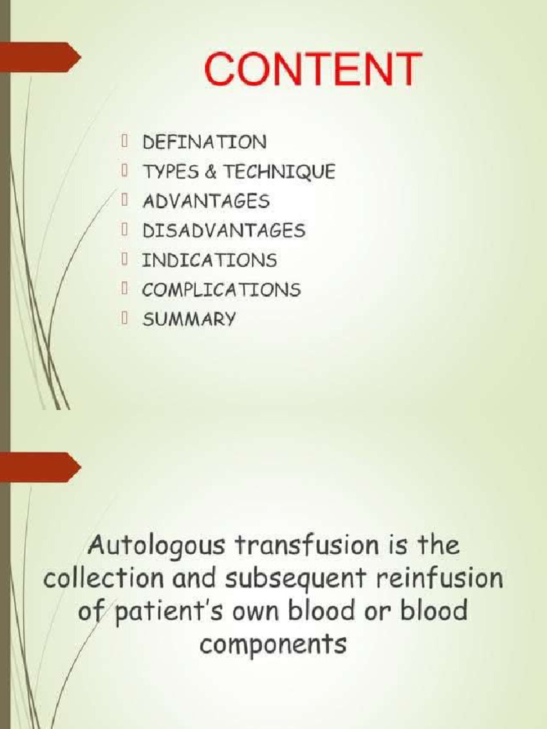 Autologous Blood Transfusion Prira | PDF