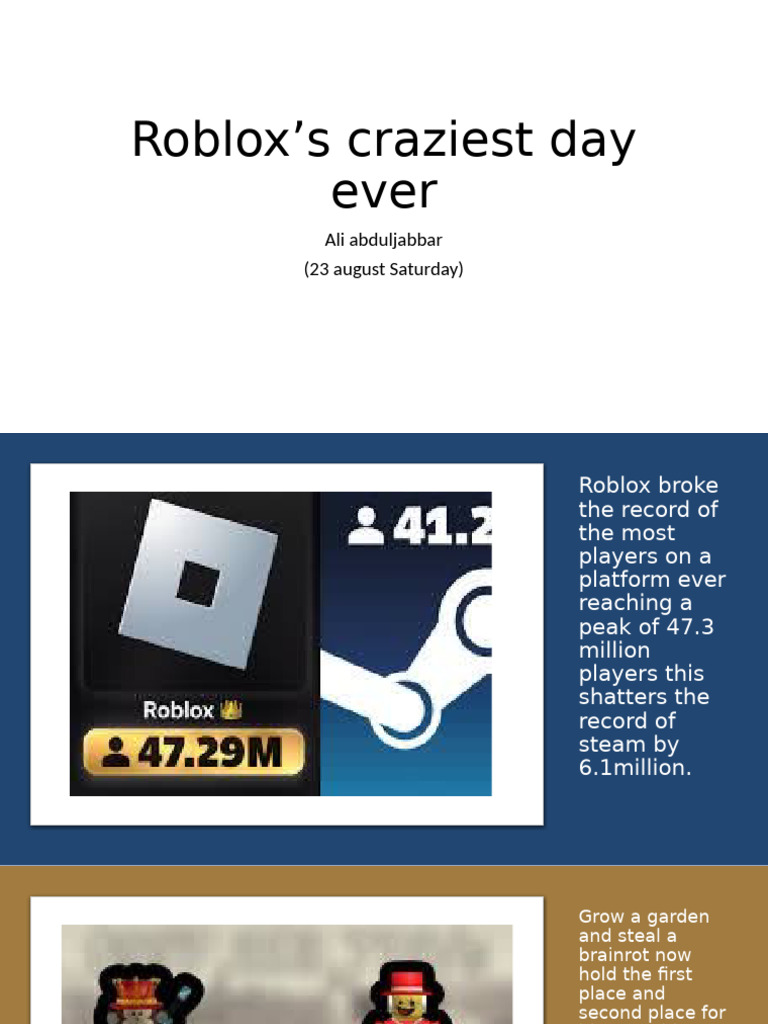 Roblox Had The Craziest Day | PDF
