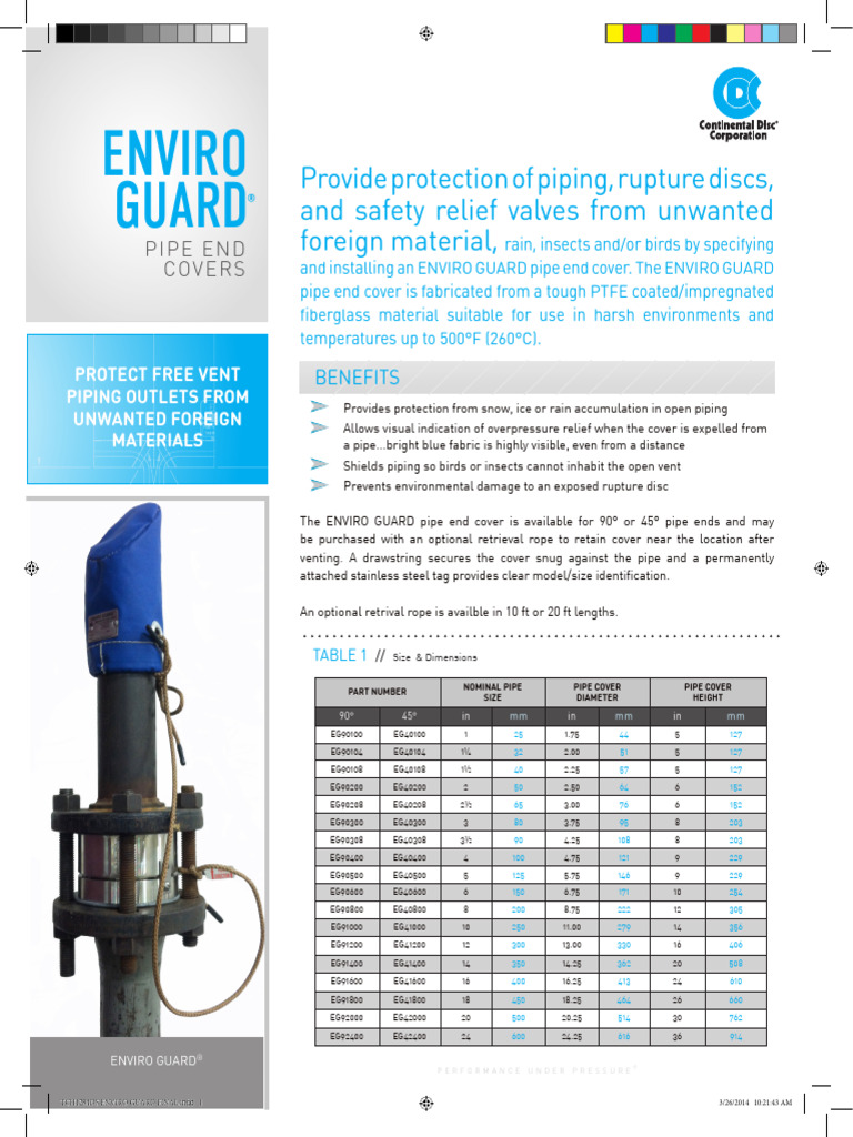 ENVIRO GUARD Pipe End Covers Overview | PDF | Pipe (Fluid Conveyance ...