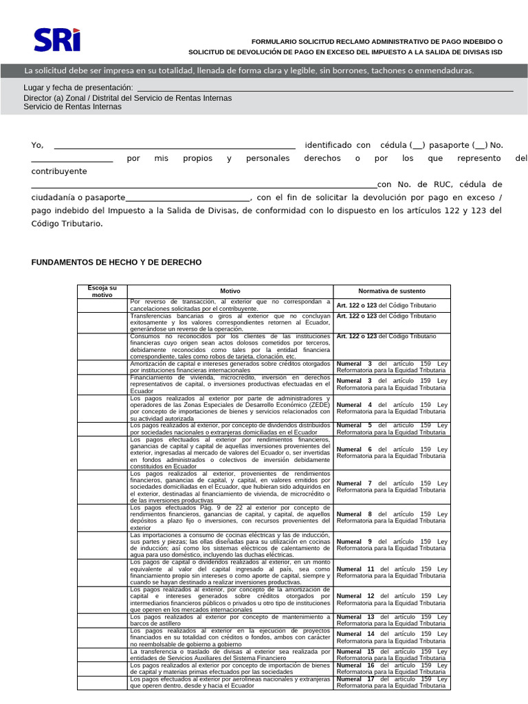 Formulario - Arti - Culo 119 Código Tributario | PDF | Inversiones | Capital (economía)