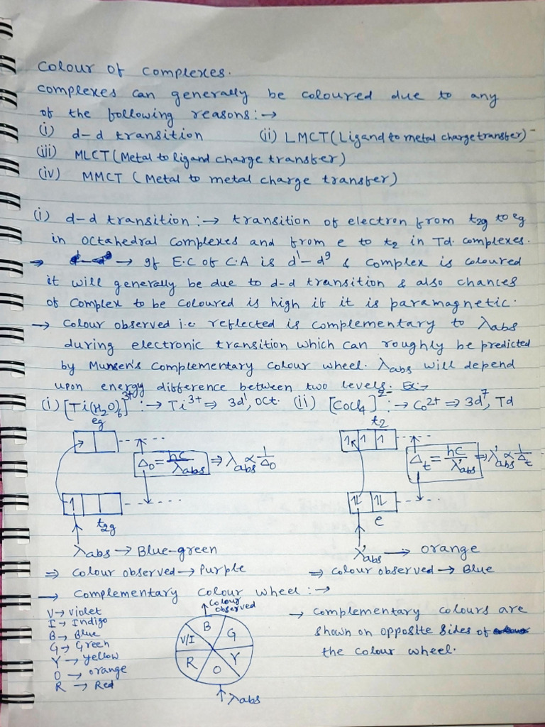 Color Properties of Complexes | PDF | Color | Graphic Design
