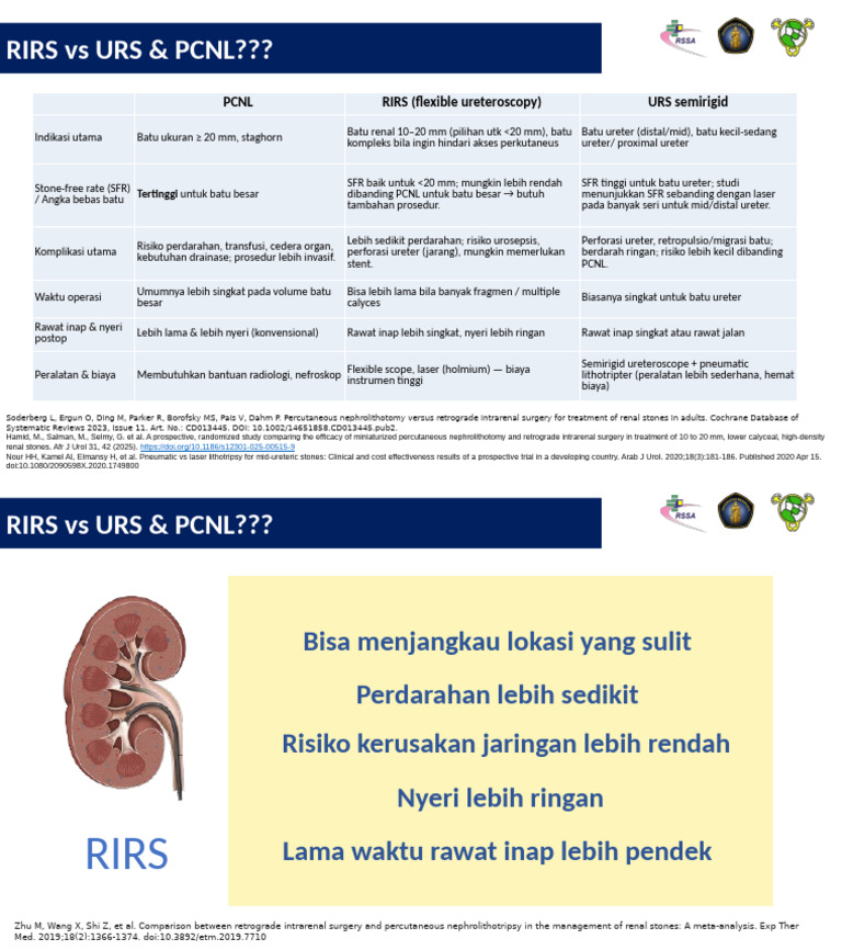 Perbandingan RIRS, URS, dan PCNL | PDF