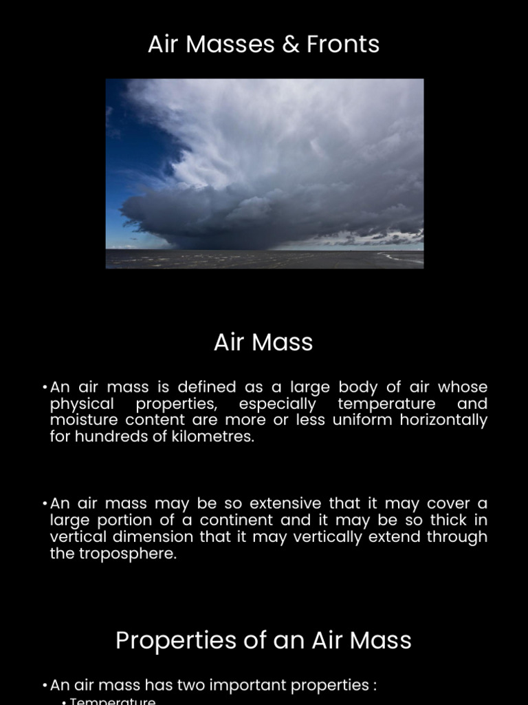 Air Mass 0 Fronts PPTX 891695124144177 | PDF | Atmosphere Of Earth ...
