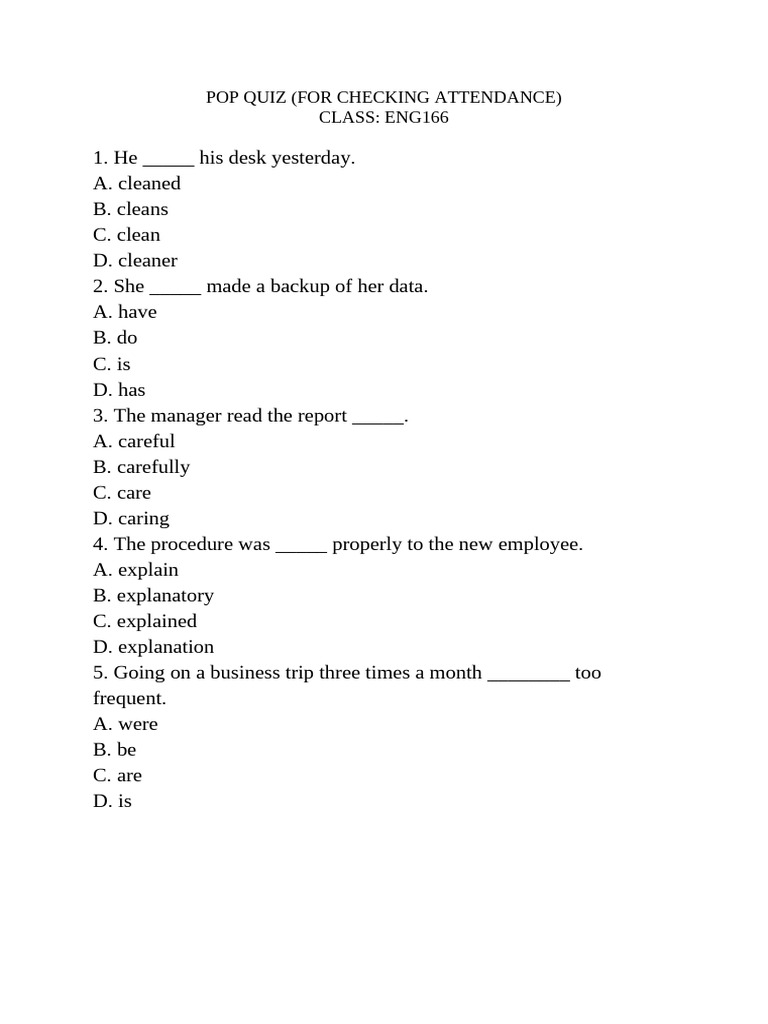 Pop Quiz A Eng166 2024F 11,12 | PDF