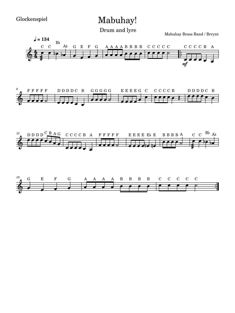 Mabuhay! Glockenspiel | PDF