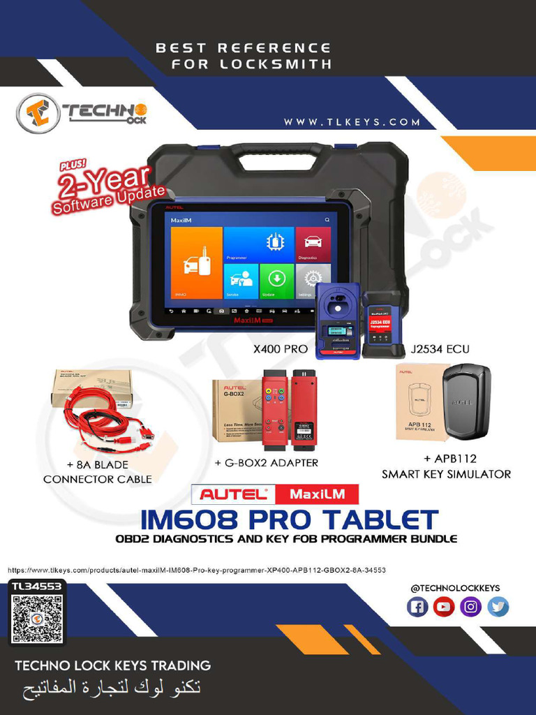 TLK Technolock Autel Im608 Pro Bundle en | PDF