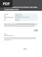 Attestation de Filiation | PDF