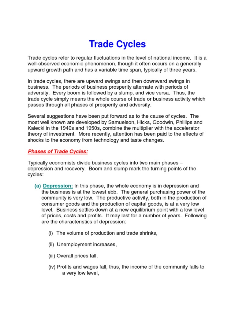Phases and Theories of Trade Cycles | PDF | Politics