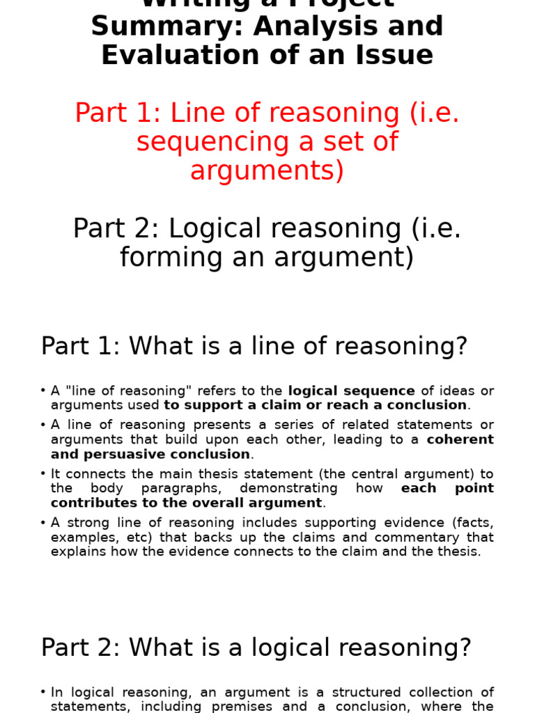 Understanding Lines of Reasoning | PDF | Argument | Logical Consequence