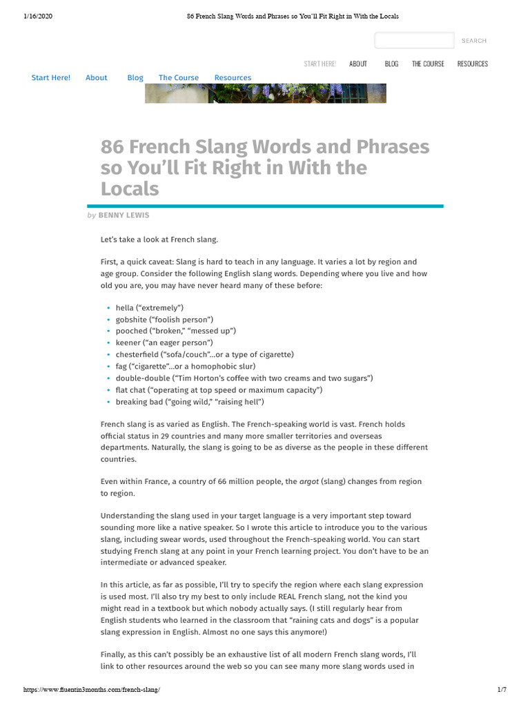 86 French Slang Words and Phrases So You'Ll Fit Right in With The ...