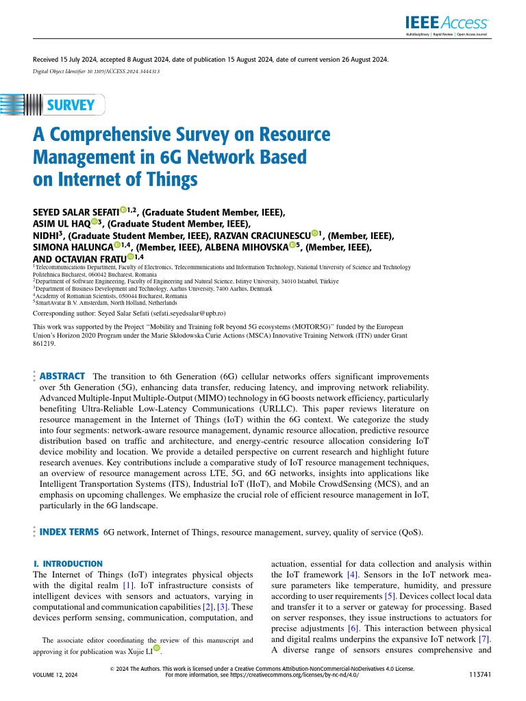 A Comprehensive Survey On Resource Management in 6G Network Based On ...