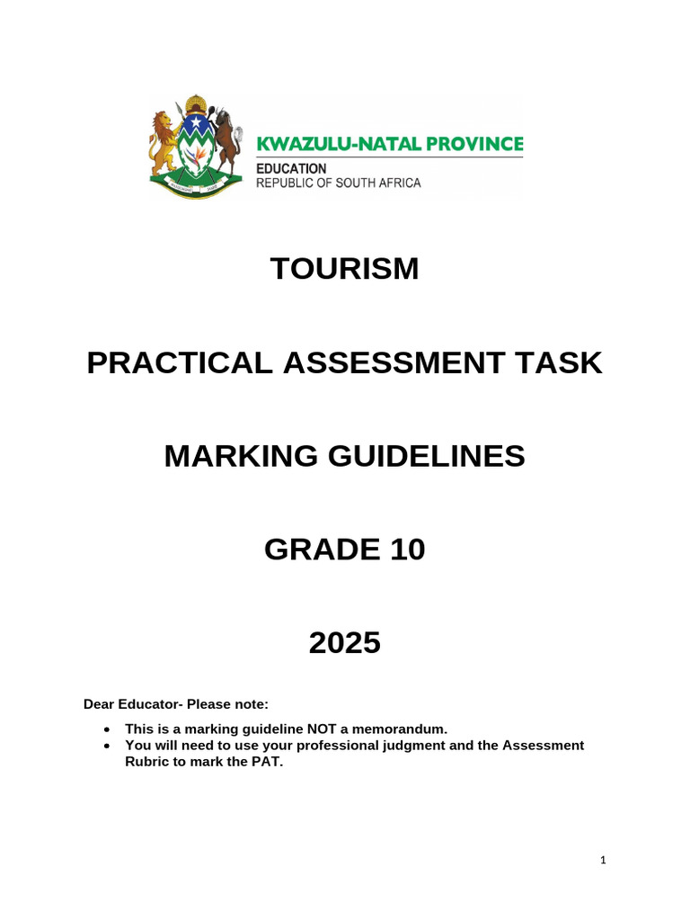 PAT marking Guidelines - Grade 10 | PDF