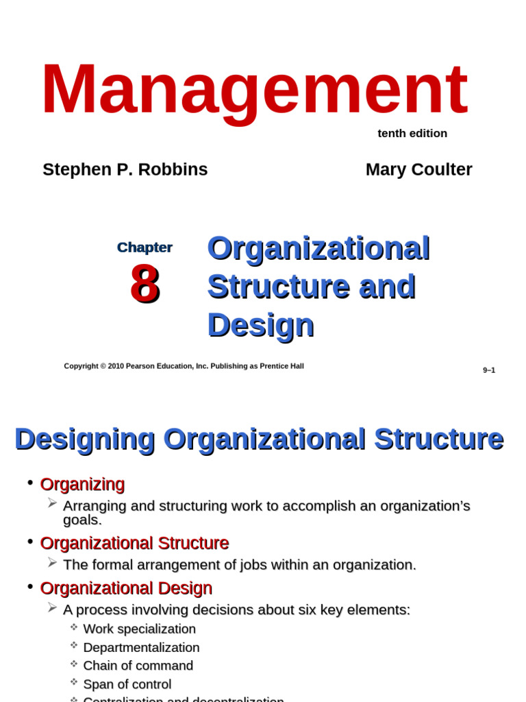Chap 8 Organizational Structure and Design | PDF | Organizational ...