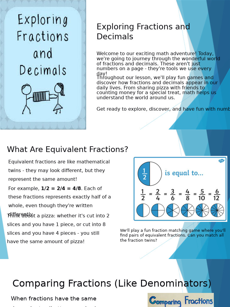 Exploring Fractions and Decimals (G4) | PDF | Division (Mathematics ...