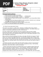 Class 10 - Hindi - Samas - Worksheet Answers - 23-24 | PDF