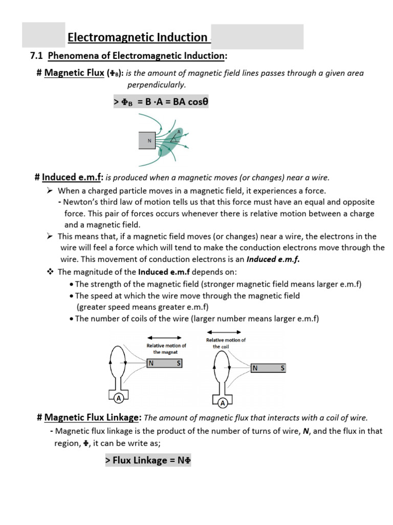 Electromagnetic Induction and AC Circuits | PDF | Inductance ...