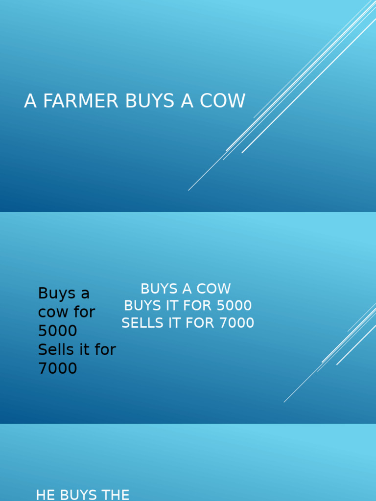 Farmer's Cow Profit Analysis | PDF