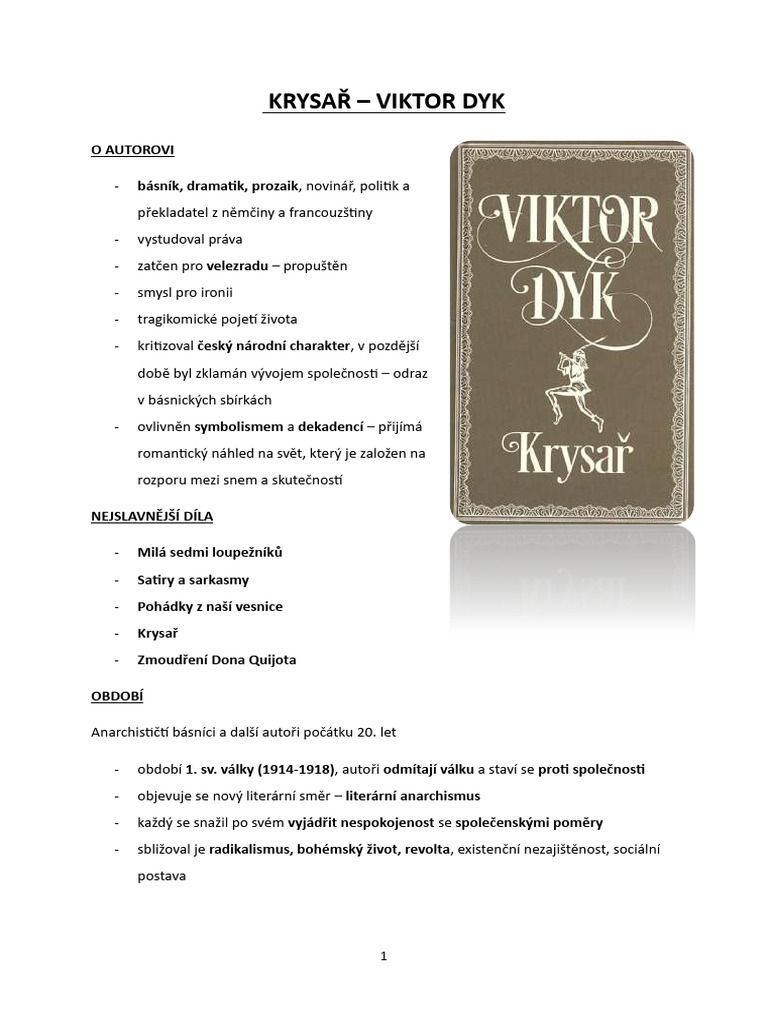 Viktor Dyk - Krysař | PDF