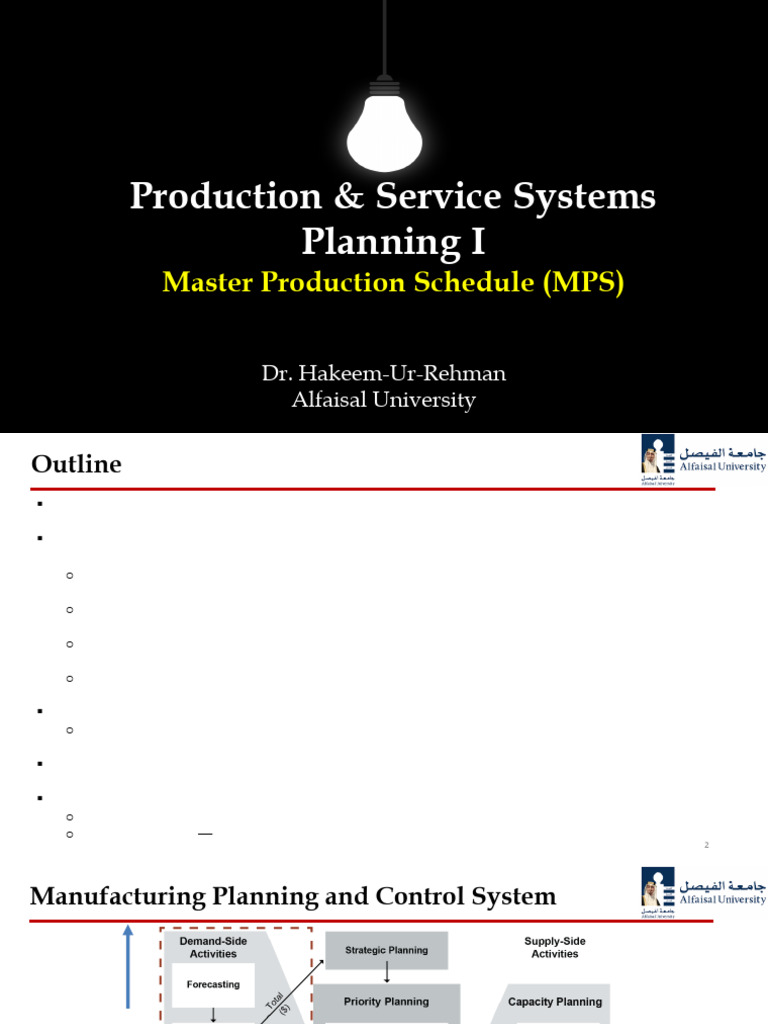 Master Production Schedule (MPS) | PDF | Economies | Production And Manufacturing