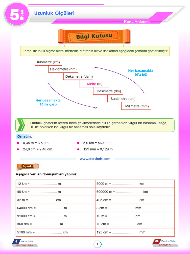 1 Uzunluk Olculeri | PDF