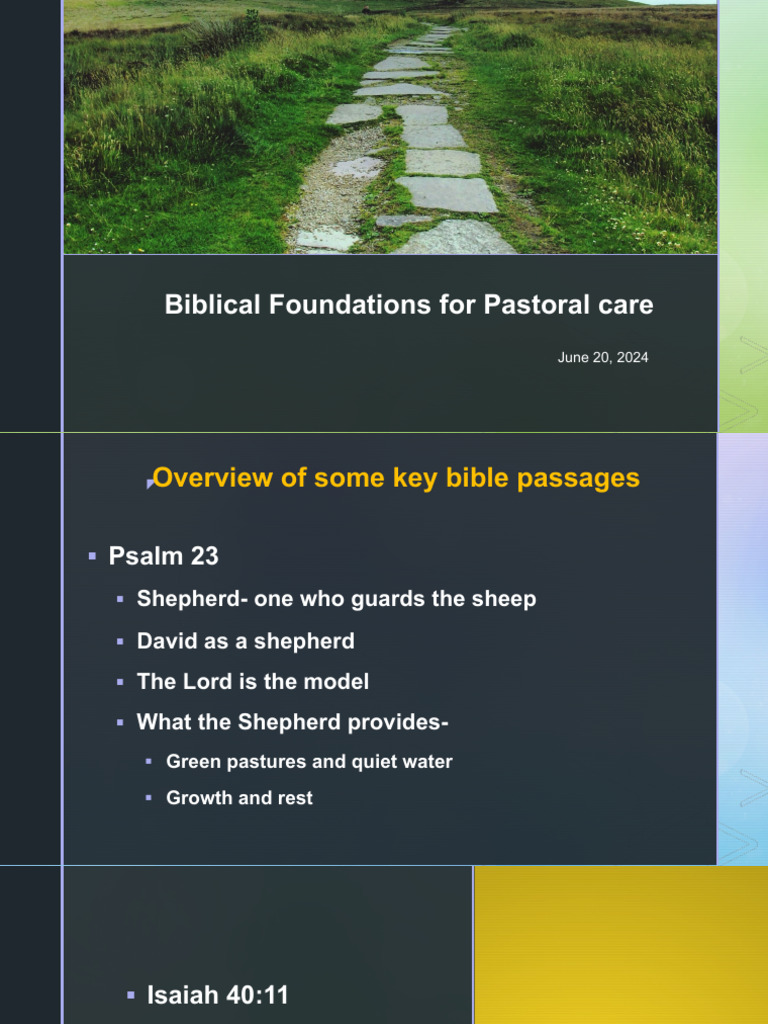 Biblical Insights on Pastoral Care | PDF