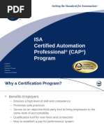 ISA Certified Automation Professional (CAP) Program | PDF | Test ...