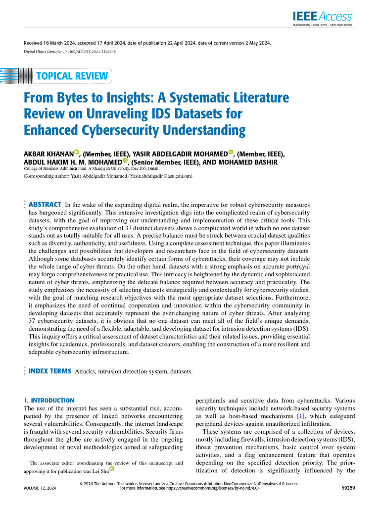 From Bytes To Insights A Systematic Literature Review On Unraveling IDS ...