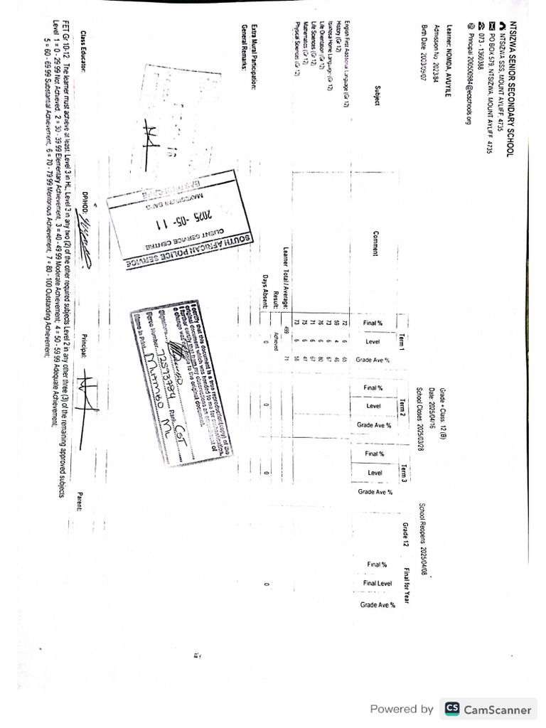 School Report | PDF