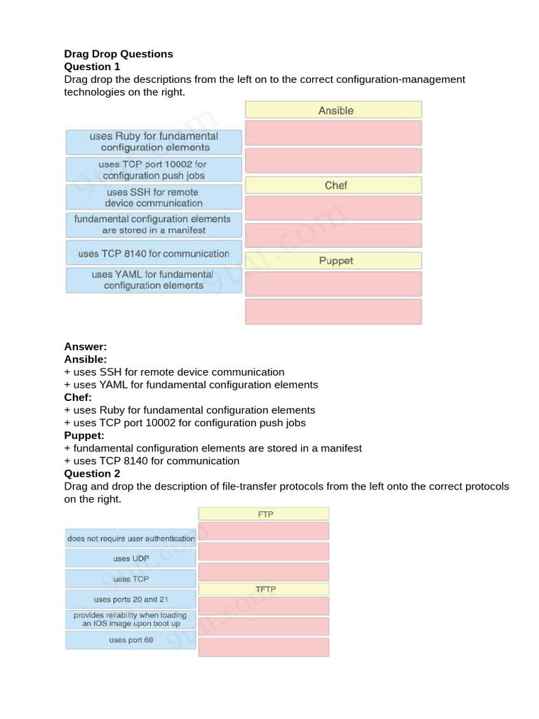 34 Drag Drop Questions | PDF | Port (Computer Networking) | File ...