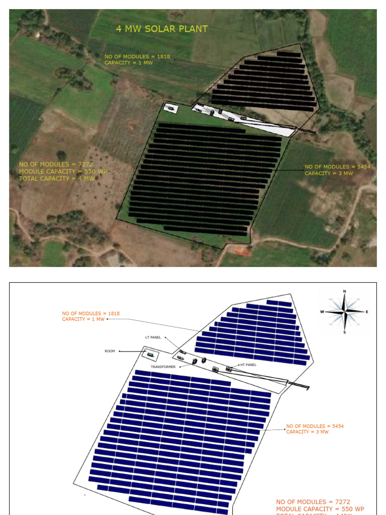 4 MW Solar Plant Layout | PDF