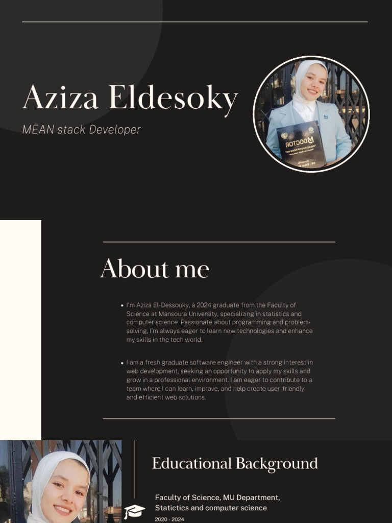 MEAN Stack Developer Resume - Aziza Eldesoky | PDF
