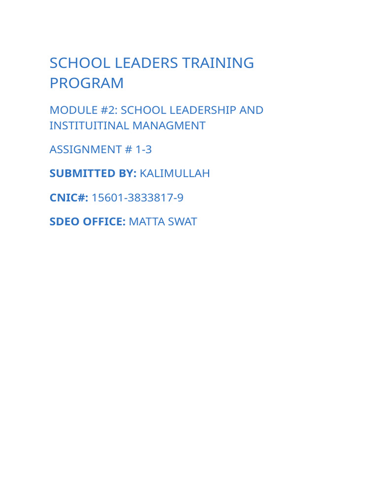 Assignment Cover Page - Module 3 | PDF