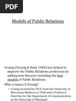 Grunig and Hunt's PR Models Explained | PDF | Public Relations | Persuasion