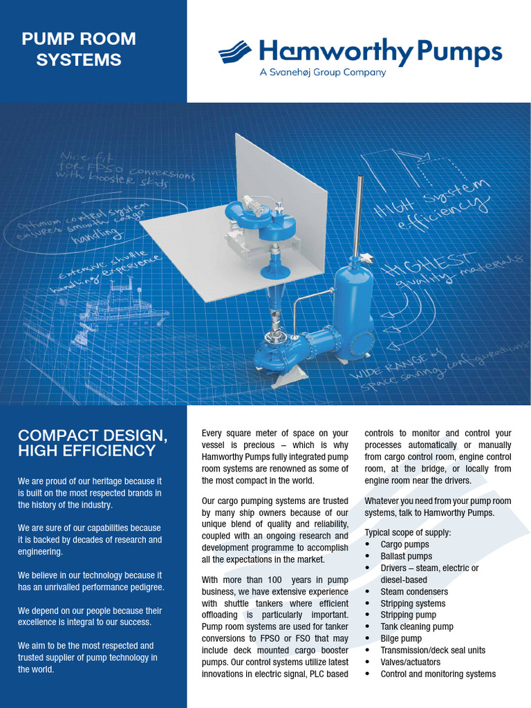 Compact Pump Room Systems for Vessels | PDF | Pump | Engines