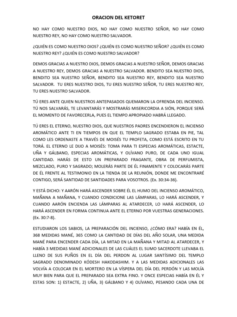 Pitum Ketoret | PDF | Incienso