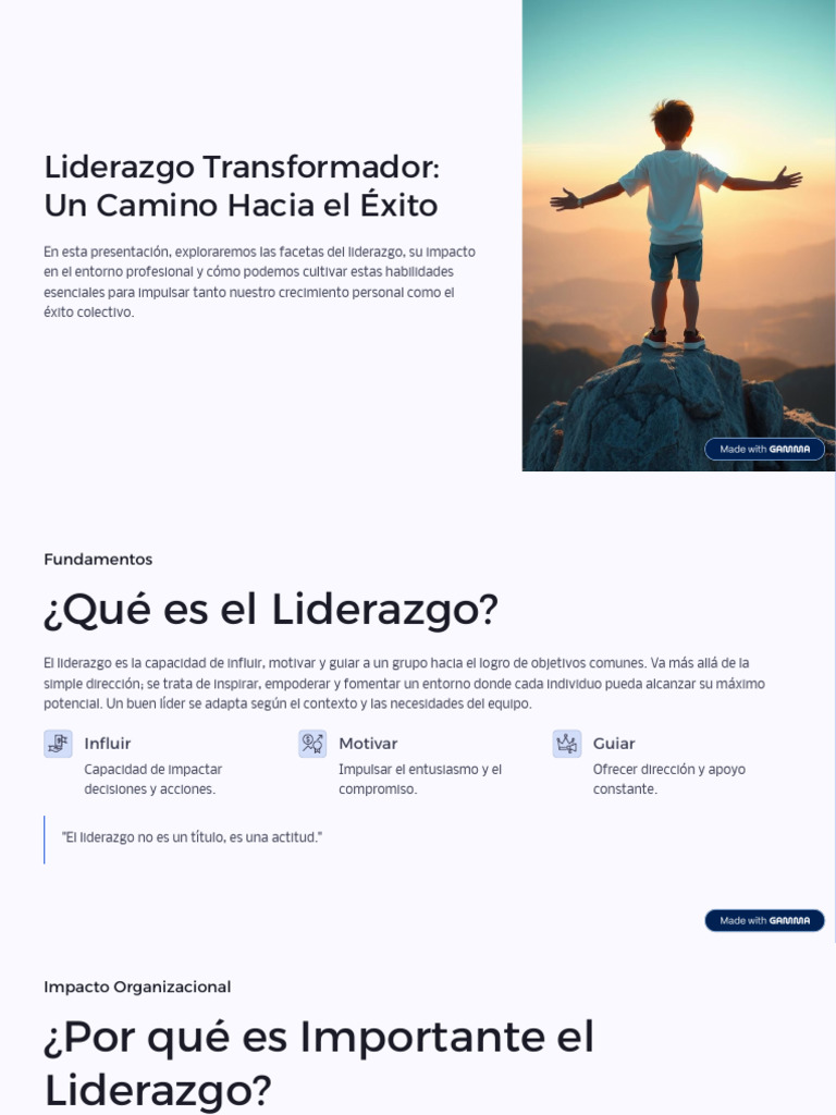 Liderazgo Transformador Un Camino Hacia El Exito | PDF | Liderazgo ...