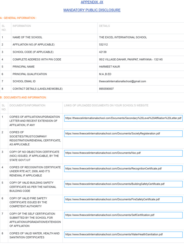 Mandatory Public Disclosure Overview | PDF