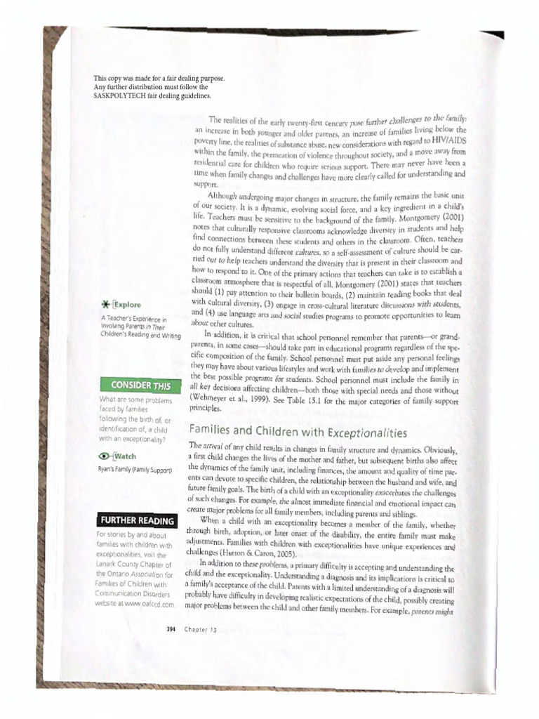 Engaging Families of Exceptional Children | PDF | Interpersonal ...