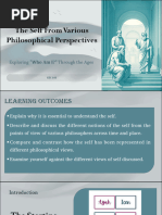 Philo Final Paper | PDF | Self | Philosophical Theories