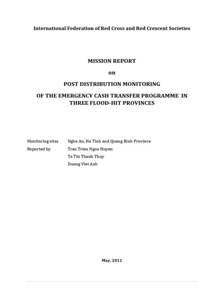 MDRVN007 Consolidated Report Post Distribution Monitoring 260811 Final ...