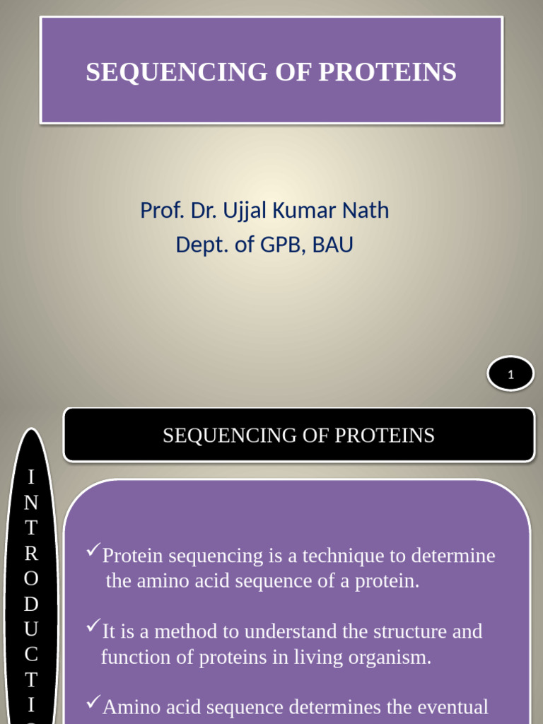 Protein Sequencing Final | PDF | Proteins | Chemistry