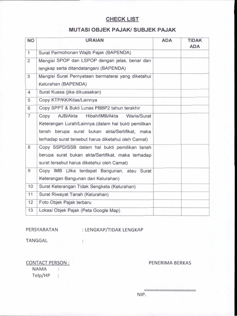 Panduan Permohonan SPPT PBB Kota Serang | PDF