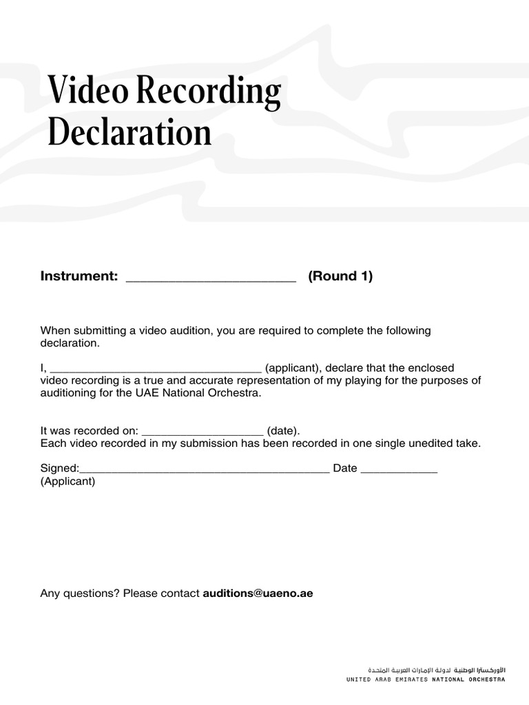 Recording Declaration 1 | PDF